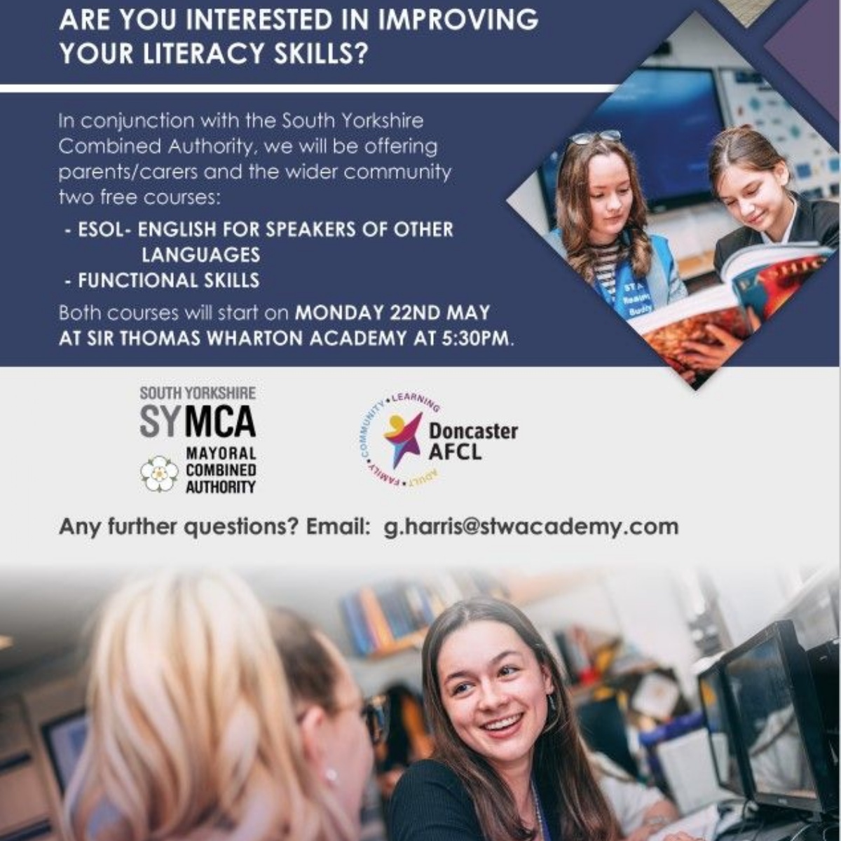 Sir Thomas Wharton Academy - Adult learning to begin at STWA