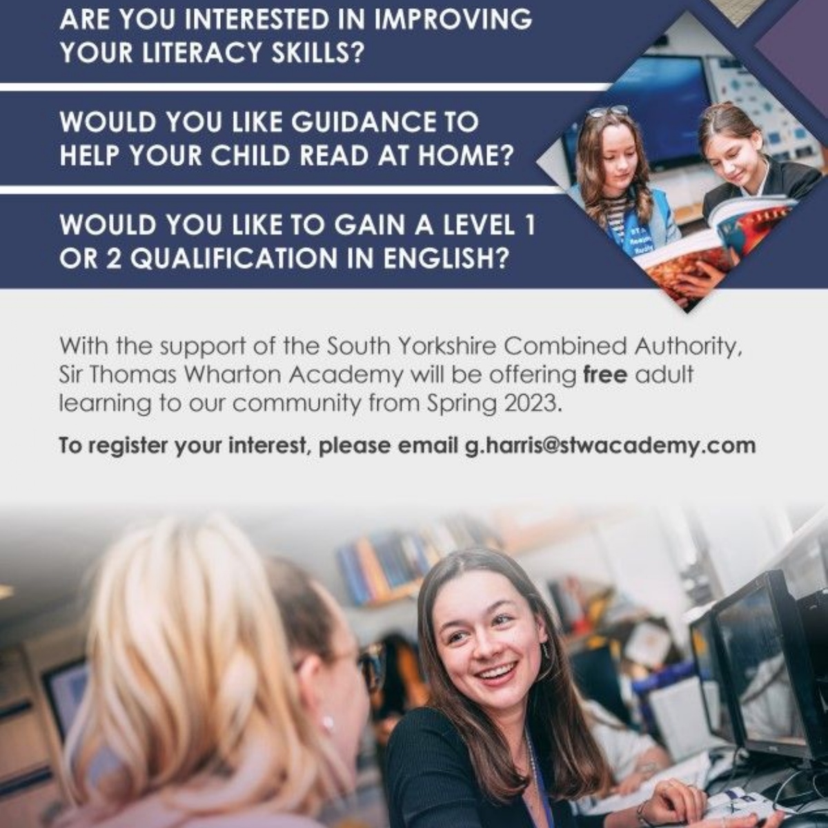 Sir Thomas Wharton Academy - Adult Literacy Support